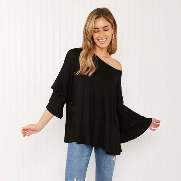 Mittoshop Timeless Beauty Layered Ruffle Sleeve To | Tops | Mittoshop ...